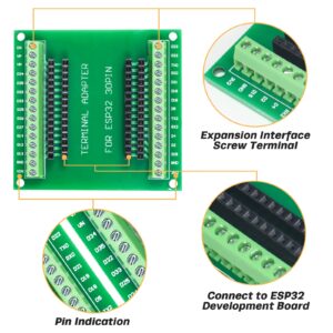 KeeYees 2pcs ESP32 WiFi Development Board with 2pcs Breakout Board (30PIN)