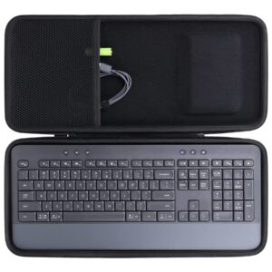 co2crea hard case replacement for logitech signature k650 comfort full-size wireless keyboard (graphite case)