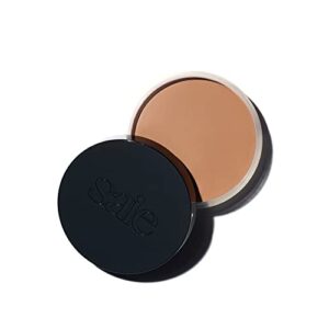 saie sun melt bronzer - buildable cream-balm bronzer for face sculpting - cream contour with velvet finish - light bronze (1 oz)