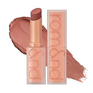 rom&nd zero matte lipstick 21 smoked beige/soft & blurry, creamy texture, trendy lips, k-beauty, nudy lips, no wrinkly lips