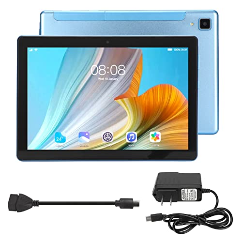 LBEC Tablet PC, MT6889 Octa Core 8.1 Inch Call Tablet 1920x1200 Blue 2.4G 5G Dual Band 100240V for 12 (US Plug)