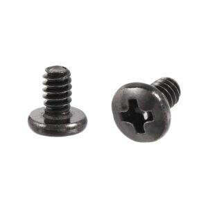 uxcell #6-32 x 15/64" phillips pan head screw fastener black for laptop pc tv fan switch 120pcs