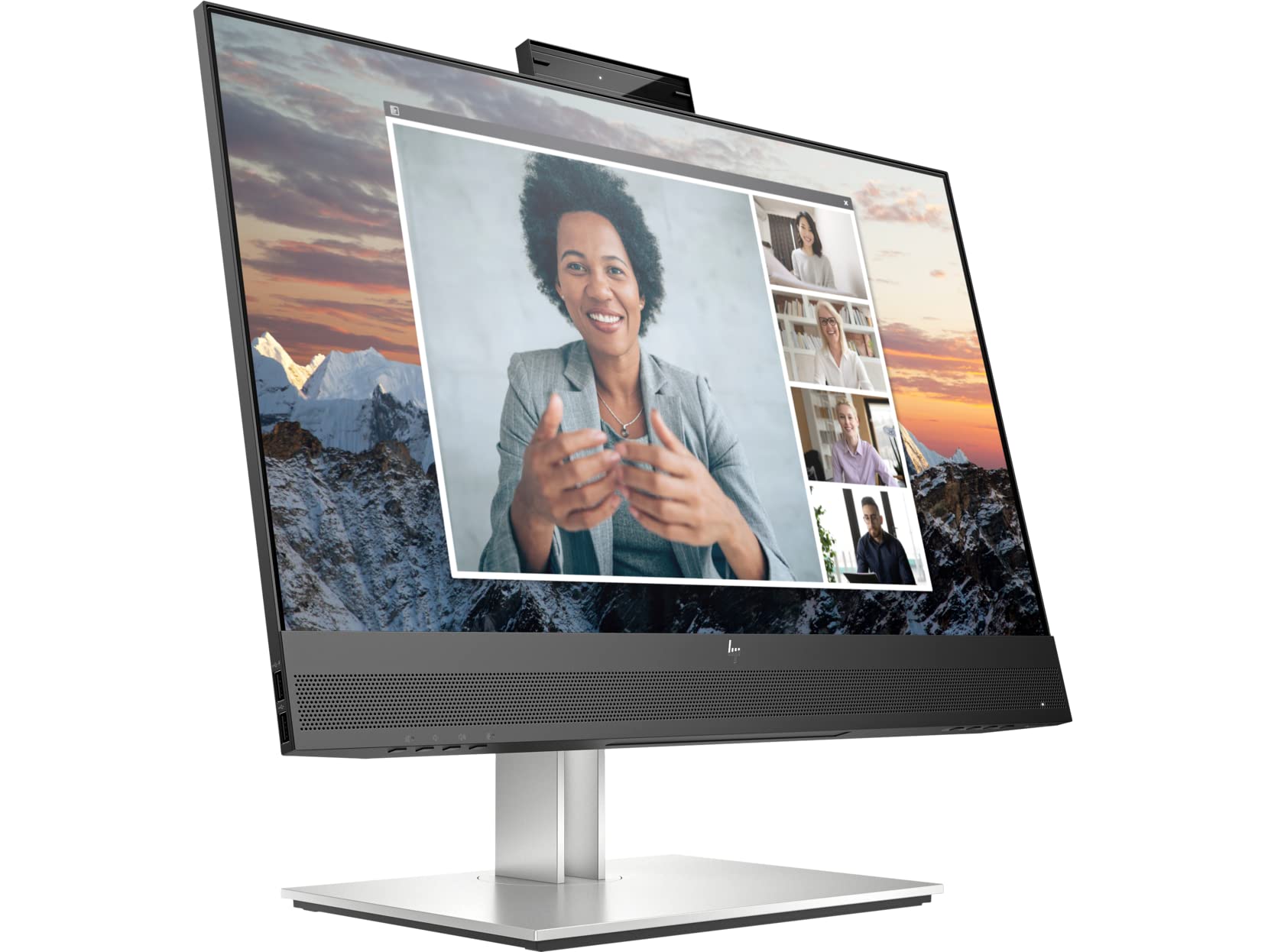 HP E24m G4 Full HD 23.8 Inch USB-C Conferencing Monitor 5ms 75Hz IPS Integrated Speaker Webcam 5MP Auto Focus VESA Mountable Adjustable Height Tilt Swivel Pivot Horizontal Viewing Angle (Renewed)