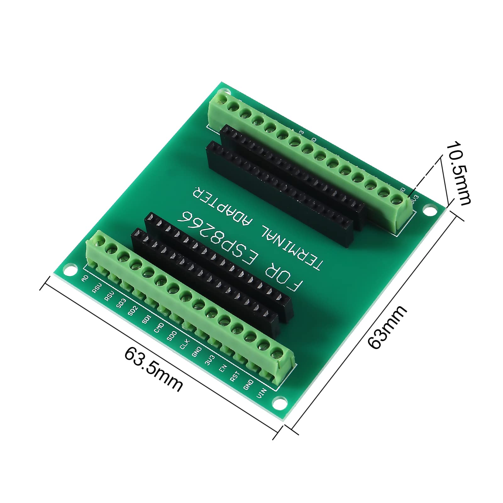 QCCAN 4PCS ESP8266 Breakout Board GPIO 1 into 2 for ESP8266 ESP-12E WiFi WLAN Development Board