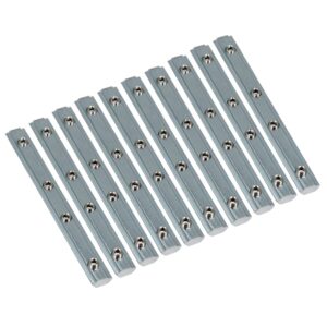 yeebyee straight line connector 3.9"joint bracket with screw for 0.24" slot 2020 series aluminum extrusion profile, 10pcs/pack (silver-straight bracket-20series)