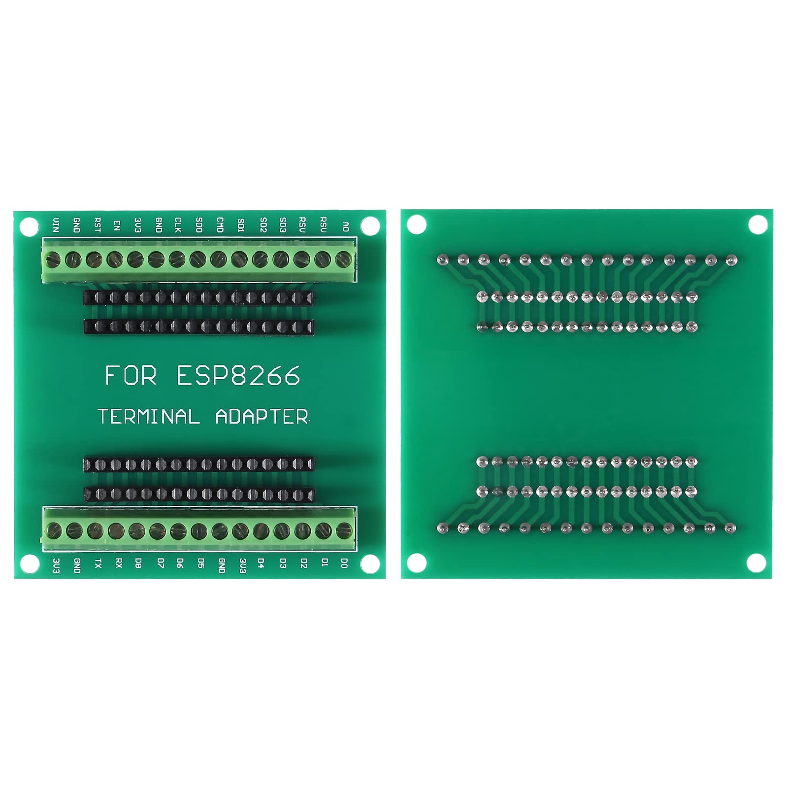 QCCAN 4PCS ESP8266 Breakout Board GPIO 1 into 2 for ESP8266 ESP-12E WiFi WLAN Development Board