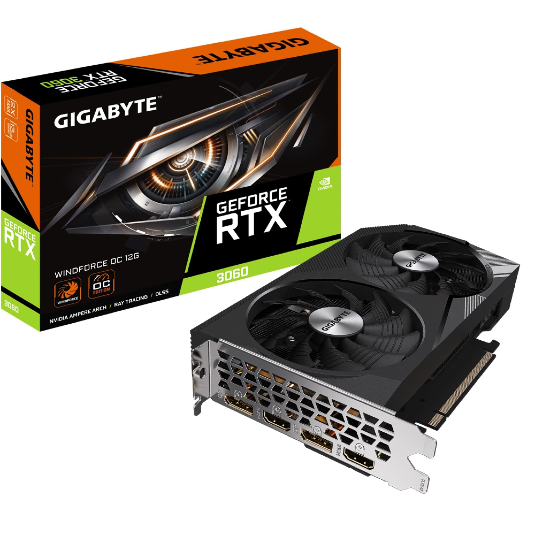 GIGABYTE Windforce OC NVIDIA GeForce RTX 3060 12GB GDDR6 Graphics Card