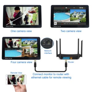 CasaCam Deluxe VS5102A Security Camera System with 1080p Cameras and 10.1" Large Touchscreen Monitor, Two-Way Audio, Free APP, 32GB SD Card Installed (1080p Deluxe Camera, 10.1" Monitor)