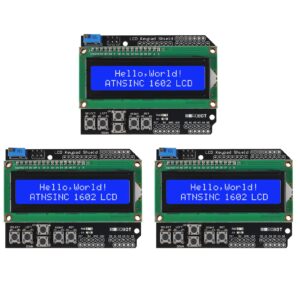 qccan 3pcs 1602 lcd keypad shield lcd1602 lcd 1602 module display blue screen for arduino duemilanove robot