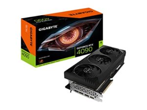 gigabyte geforce rtx 4090 windforce 24g graphics card, 3x windforce fans, 24gb 384-bit gddr6x, gv-n4090wf3-24gd video card