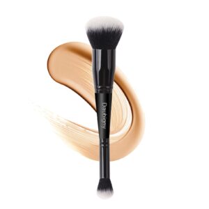 makeup brushes daubigny dualended foundation brush concealer brush perfect for any look premium luxe hair rounded taperd flawless brush ideal for liquid, cream, powder,blending,