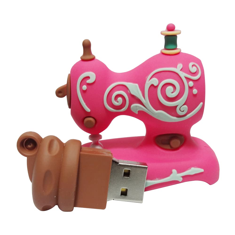 8GB Pink Sewing Machine Model USB Flash Drive USB 2.0 Thumb Drives USB Memory Stick Zip Drive Jump Drives for Data Storage