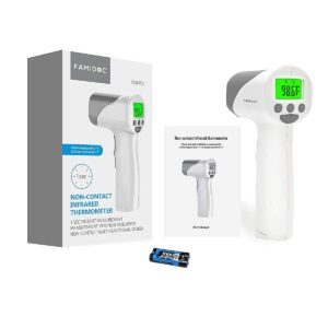 medical grade heavy duty touchless infrared forehead thermometer, for adults & baby thermometer gun, instant results