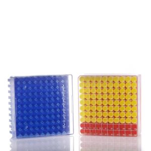 Cryogenic Storage Box - Polycarbonate Freezer Boxes,Blue/81 Place, for Storing 1.5-2.0 mL Cryotubes (Pack of 1)