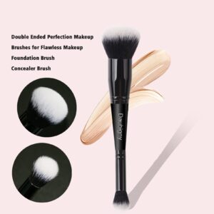 Makeup Brushes Daubigny Dualended Foundation Brush Concealer Brush Perfect for Any Look Premium Luxe Hair Rounded Taperd Flawless Brush Ideal for Liquid, Cream, Powder,Blending,