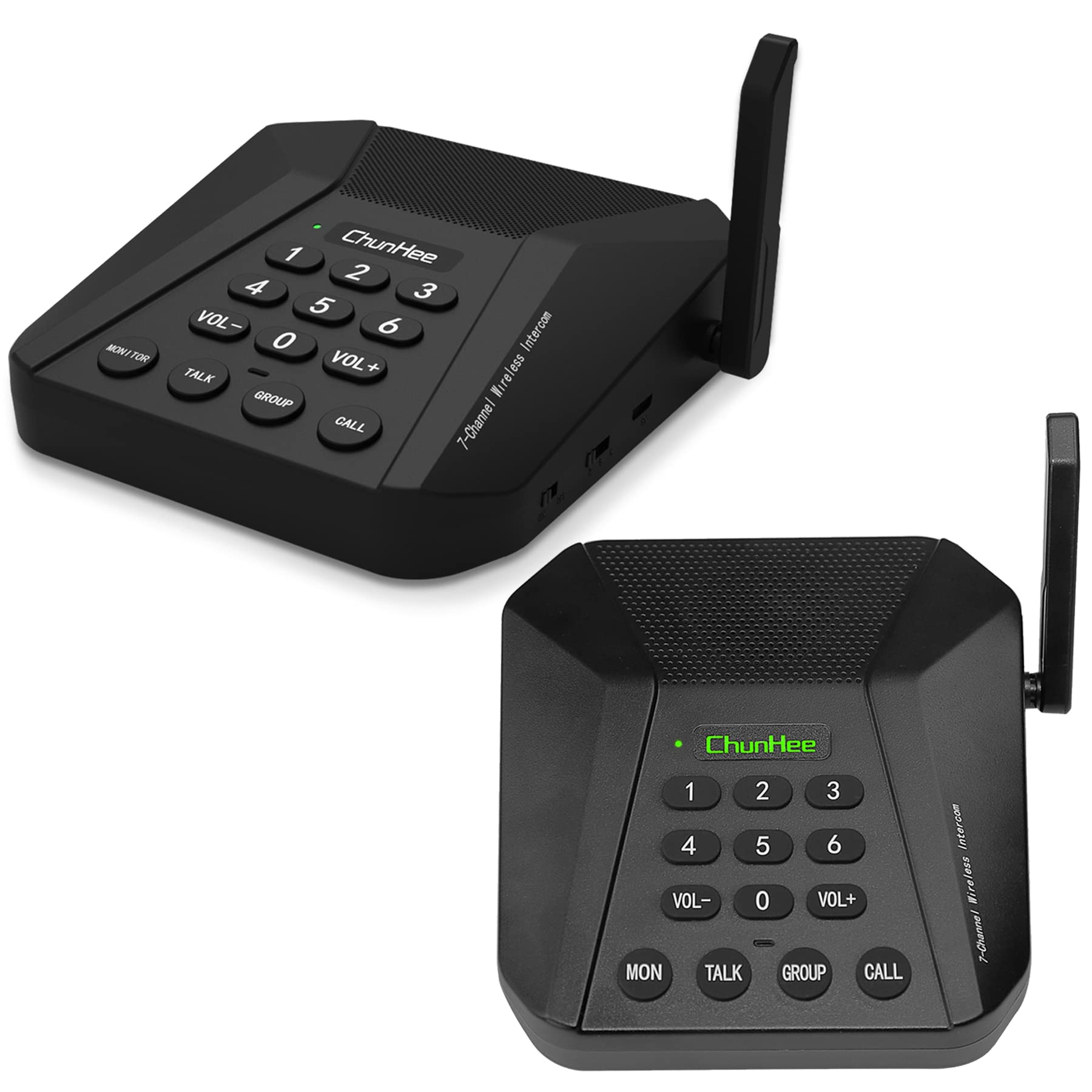 ChunHee Intercoms Wireless for Home, 21 Channels Office Business Wireless Intercom System, Two-way Radio Room to Room Communication Intercom for Home Use-Support Battery Powered (Battery Not Included)