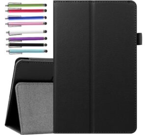 epicgadget case for lenovo 8" tab m8 gen 3/smart tab m8 gen 3 2022/tab m8 hd lte 2021/tab m8 hd/smart tab m8/tab m8 fhd 2019 - lightweight folio pu leather folding stand cover case (black)