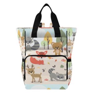 forest animals diaper bag backpack baby boy diaper bag backpack mummy nursing baby bags diaper bags with insulated pockets for baby girls boys