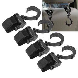 4Pcs Stroller Hooks Baby Carriage, Multifunctional Stroller Hooks for Hanging Shopping Bags Backpack, 360° Rotatable Universal Hook Clips to Hang Purse Bag