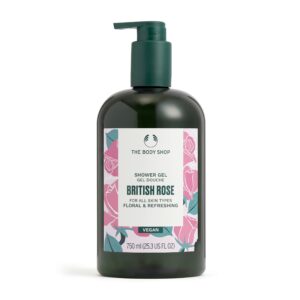 the body shop british rose shower gel, 25.3 fl oz