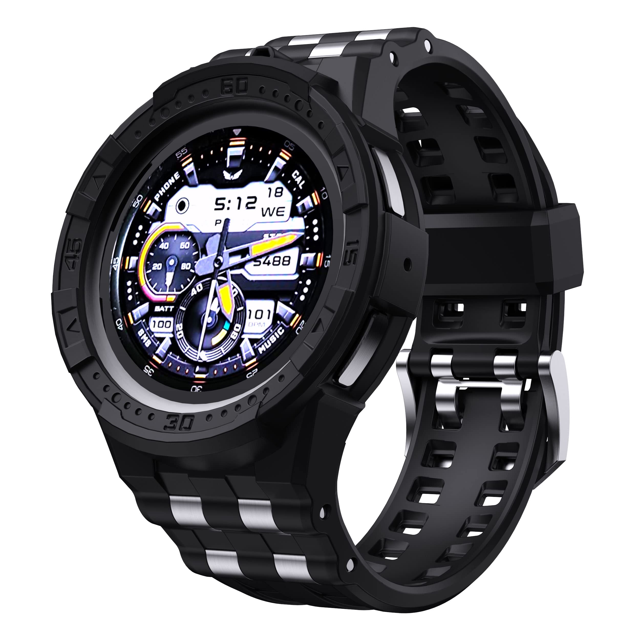 T-ENGINE Case Compatible with Samsung Galaxy Watch 5 Pro Band with Case for Galaxy 5 Pro 45mm 2022 Men