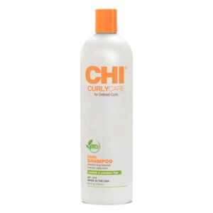 chi curlycare curl shampoo, hydrates curls, reduces frizz & increases elasticity & strength, sulfate, paraben, & cruelty-free, 25 oz