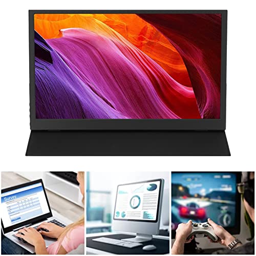 Zunate 2022 New 15.6 Inch External Monitor, Portable Gaming Monitor for Laptop, 1080P IPS Monitor Screen with Mini HDMI/USB C/Micro USB/3.5mm Jack, for PS4/PS5