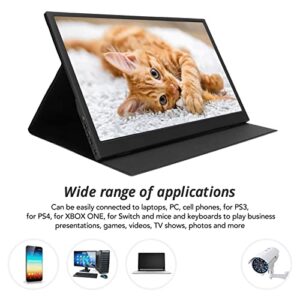 Zunate 2022 New 15.6 Inch External Monitor, Portable Gaming Monitor for Laptop, 1080P IPS Monitor Screen with Mini HDMI/USB C/Micro USB/3.5mm Jack, for PS4/PS5