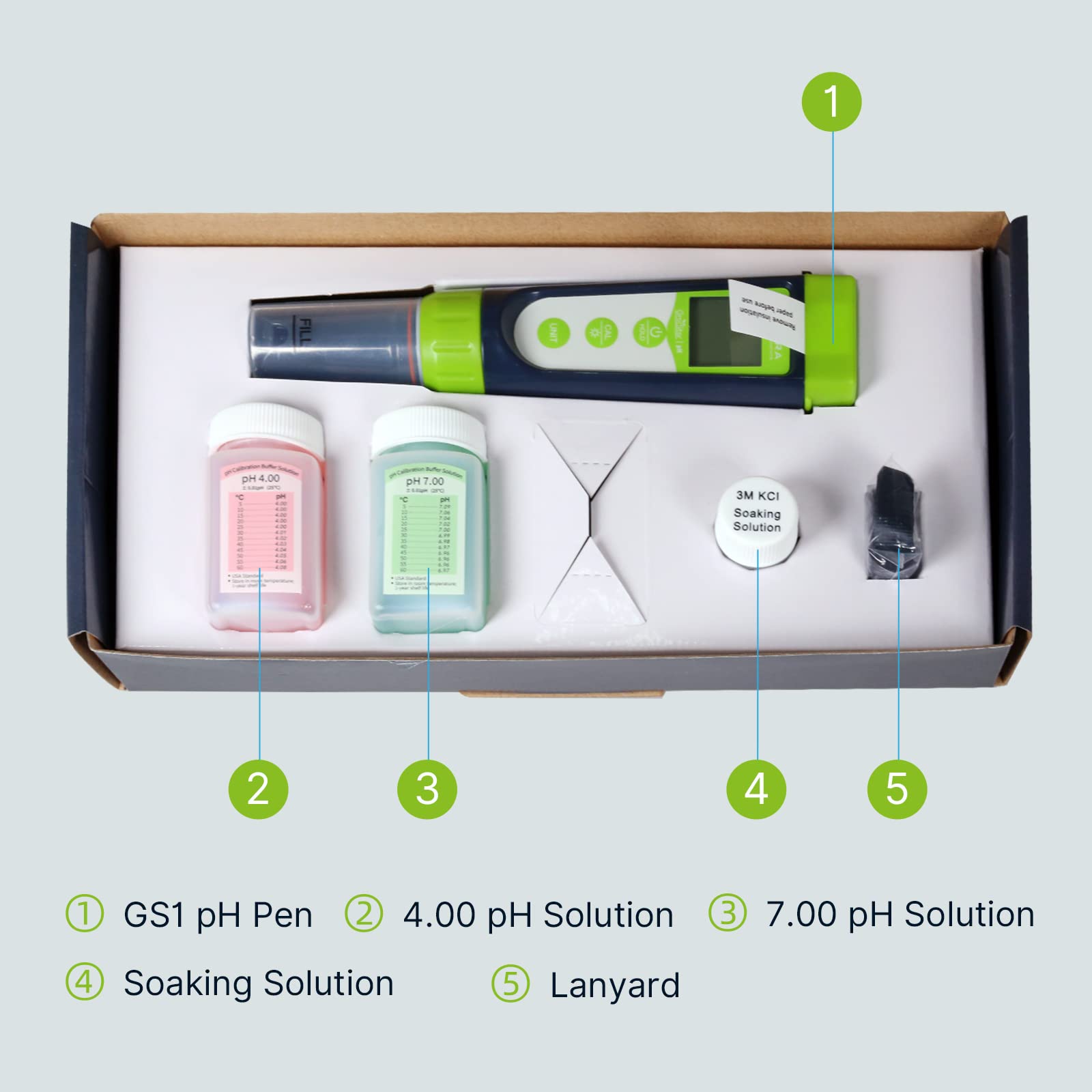 Apera Instruments AI101G GroStar Series GS1 pH Pen Tester Kit with Replaceable Double-Junction pH Probe for Hydroponics Water Quality Testing, Gen II