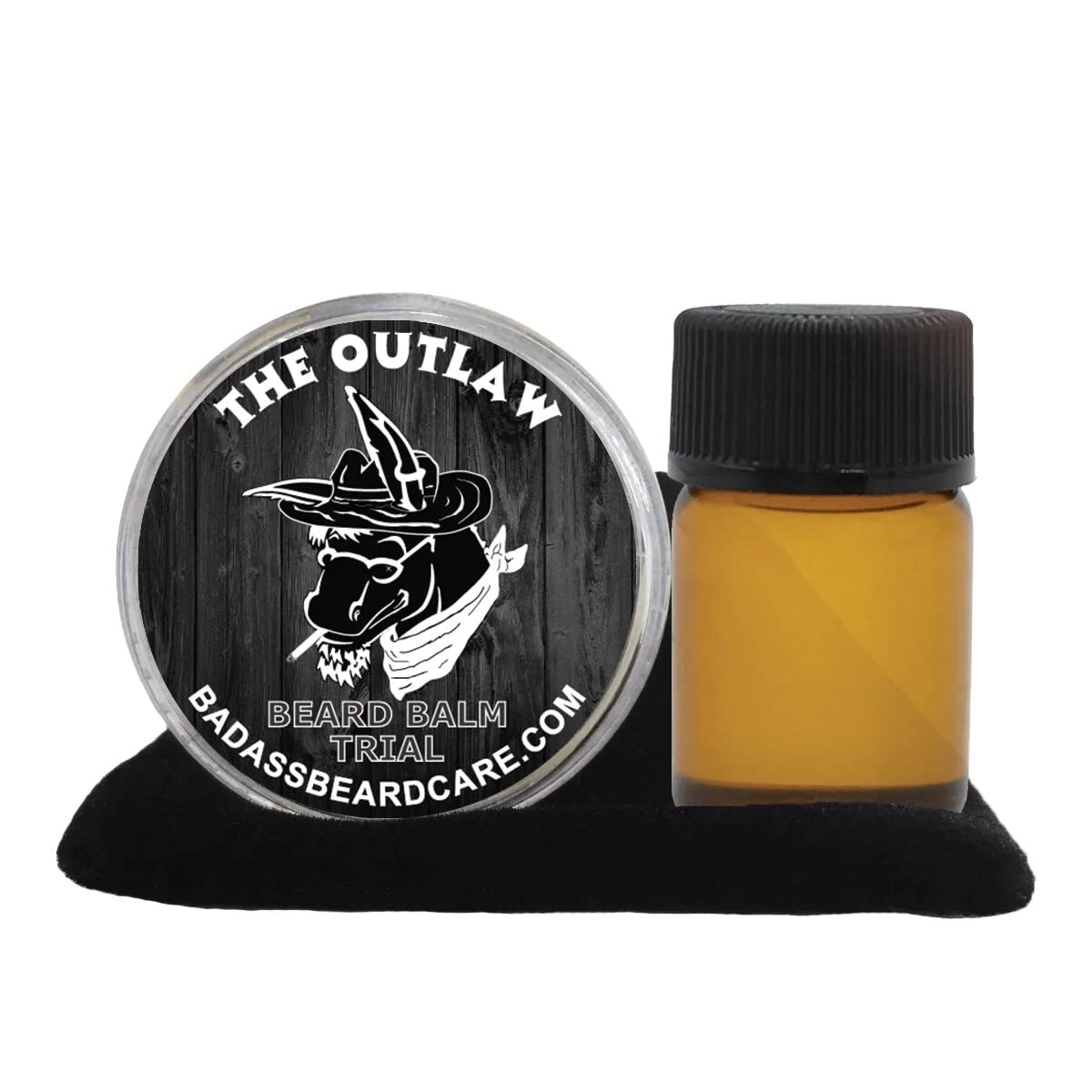 Badass Beard Care Beard Oil and Balm Trial Pack For Men - The Outlaw Scent - Natural Ingredients, Keeps Beard and Mustache Full, Reduce Itchy, Flaky Skin, Promote Healthy Growth