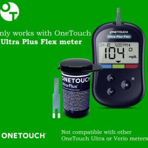 OneTouch Ultra Plus Test Strips For Diabetes Value Pack - 60 Test Strips | Diabetic Test Strips For Blood Sugar Monitor | Self Glucose Testing | (Only Works With OneTouch Ultra Plus Flex Meter)