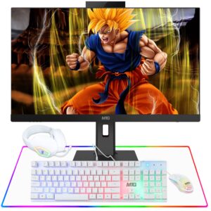 gaming all in one pc 24 inch fhd touchscreen, mtg yama, intel core i5 10th gen 8gb ram, 240gb nvme, nvidia gt 730 4gb ddr3 graphics, webcam, dvd rw, gaming kit, windows 11