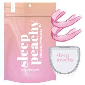 sleep peachy night guard for women - pack of 2 mouth guard for teeth grinding, clenching and bruxism (pink)