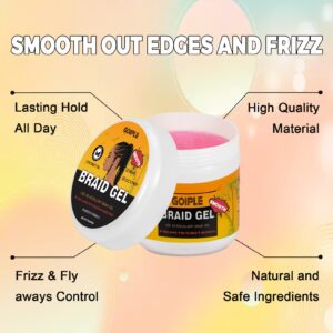 16 OZ Big Capacity Strong Hold Smoothing Gel for Twist, Locs, Braids, Edge, Cornrows - No Flake, Tames Frizz, High Shine, Easy to Use Braiding and Edge Control Gel