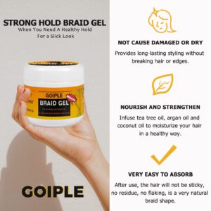 16 OZ Big Capacity Strong Hold Smoothing Gel for Twist, Locs, Braids, Edge, Cornrows - No Flake, Tames Frizz, High Shine, Easy to Use Braiding and Edge Control Gel