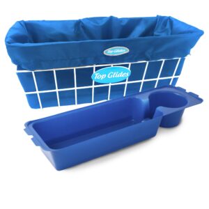 bundle: premium wire walker basket with free washable basket liner (blue)