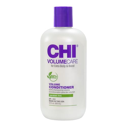 CHI VolumeCare Volumizing Conditioner, Increases Volume on Thin, Fine, or Flat Hair, Moisturizing Formula, Sulfate, Paraben, & Cruelty-Free, 12 Oz