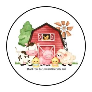 30 pcs farm thank you favor labels round​​​​​​​​ stickers envelope seals labels round tags, stamps sticker for gift cards, envelopes, boxes for holiday, birthday, christmas