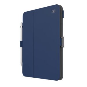 speck case for ipad pro 10th generation 10.9 inch - drop & camera protection, slim multi range stand, apple pencil holder - arcadia navy/moody grey