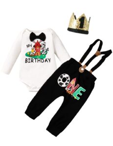 baby boy birthday outfit 1st birthday outfit boy farm 1st birthday outfit (black,12-18 months)