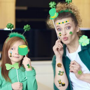 St Patricks Day Tattoos - 224 Styles St Patricks Day Accessories Green Shamrock Irish Temporary Tattoo Stickers, St.Patrick's Day Party Supplies Favors Decorations Gift for Kids Women Men