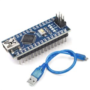 tiseker mini nano v3.0 atmega328p microcontroller board with usb cable for arduino