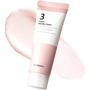 numbuzin no.3 velvet beauty cream | hydration, textured skin, poreless, smooth skin, makeup prep, primer, niacinamide | korean skincare | 2.02 fl. oz.