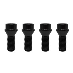 rison-titanium wheel bolts m14x1.5x28 titanium torx head lug bolts 28mm shank 20 pieces 6al4v aerospace grade cone seat black m14x1.5x28mm lug bolts