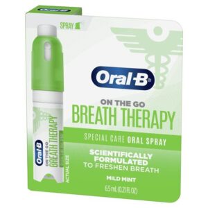 oral-b breath therapy spray for on-the-go, mild mint, 0.21 fl oz (pack of 3)