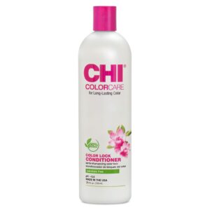 chi colorcare color lock conditioner, locks in color & replenishes moisture for color-treated hair, sulfate, paraben, & cruelty-free, 25 oz