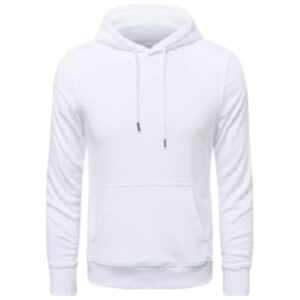 maiyifu-gj men's solid athletic hooded sweatshirt casual long sleeve pullover hoodie comfy sports hoodies with kanga pocket (white,4x-large)