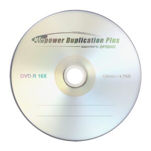 Vinpower Digital DVD-R 4.7GB 16x Branded Logo Recordable Media Disc - 100 Disc Cake Box Spindle FFP 132-815-BX