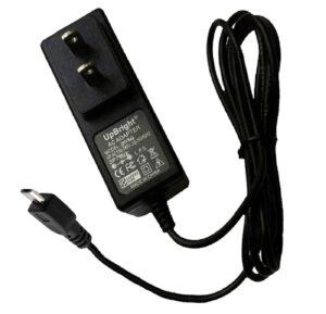 upbright 5v ac/dc adapter compatible with wokalon portable cd player with stereo speakers rechargeable disc player 2000mah battery walkman dc 5 v 2000ma dc5v 5vdc 2a 5.0v power supply cord charger psu