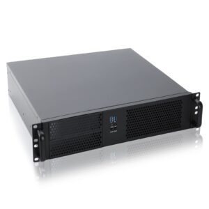 rackchoice 2u micro atx compact rackmount 2 x 5.25 chassis support atx pc ps2 psu with side 80mm fan